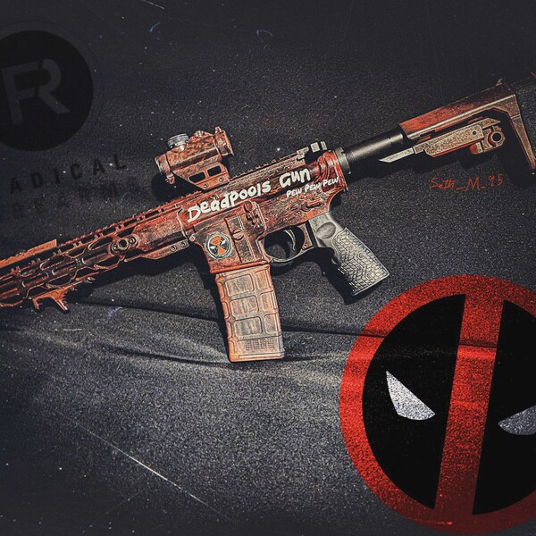 Deadpool Theme Stencil Pack for Duracoat, Cerakote, Spray Paint, Vinyl ...