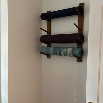 Yoga Mat Wall Storage Organizer Yogamat Wall Storage Yoga Mat Shelves ...