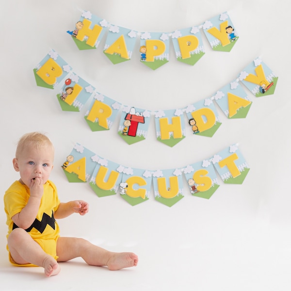 Charlie Brown Birthday Banner - Etsy