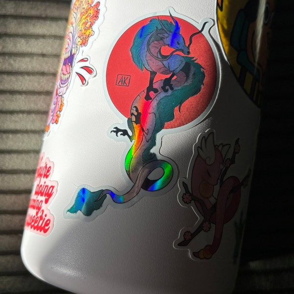 Holographic Haku Sticker, Anime Sticker, Japanese Dragon Stationery - Etsy