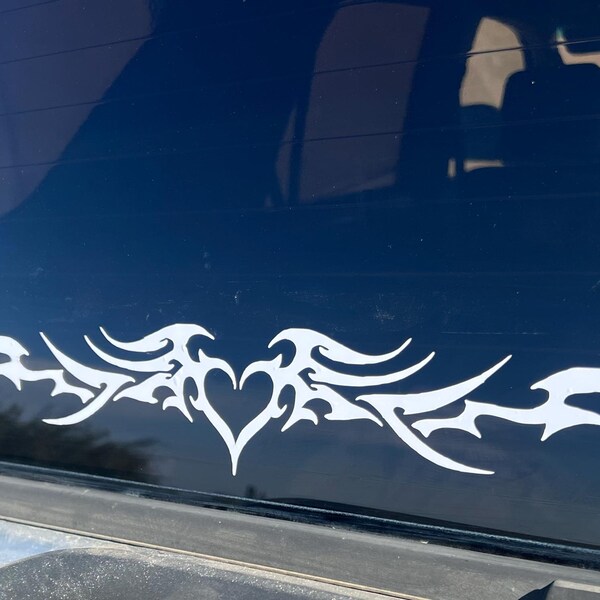 Bumper Sticker / Car Tramp Stamp / Y2K / Heart / Wings / Gothic / Vinyl ...