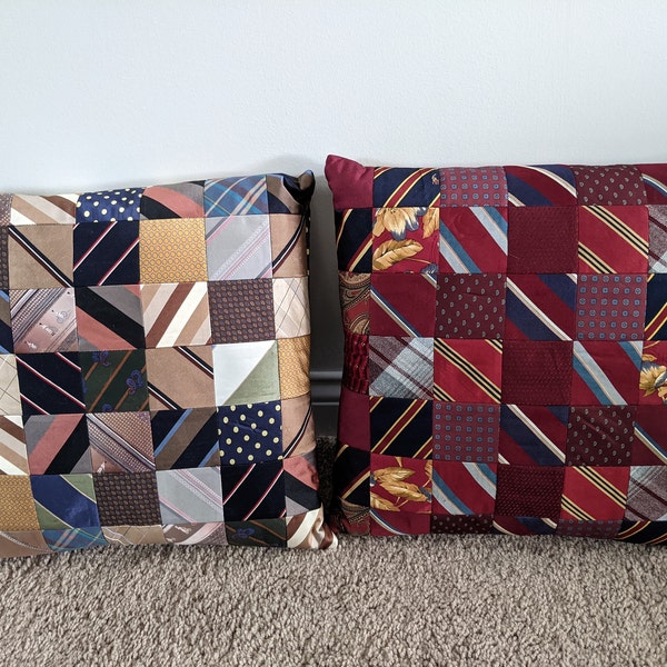 301 Custom Made Quilted Necktie Pillow - Etsy