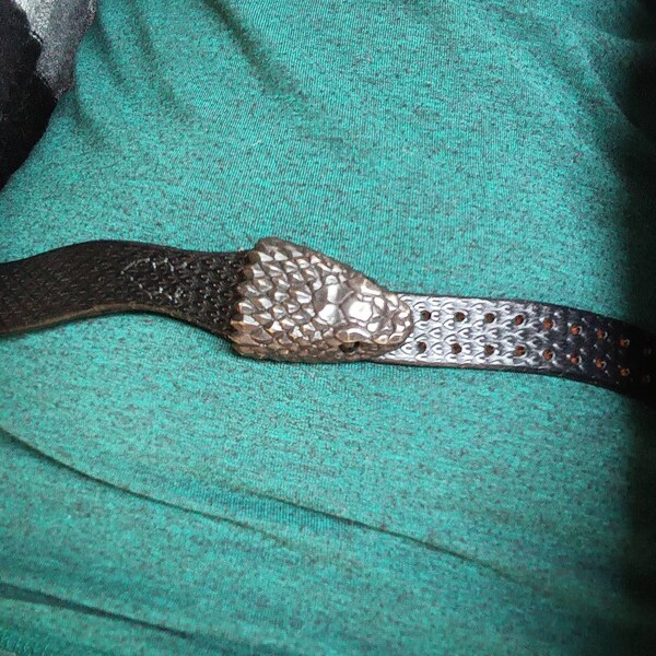 VIPER Belt Turquoise. Large Snake Belt. Handmade.beltbuckle.buckle ...