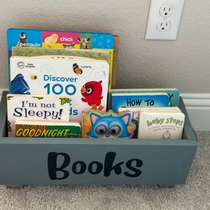 Personalized Children's Library Box, Baby Book Box, Book Storage ...