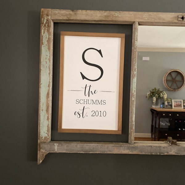 Last Name Letter Sign | Established Sign | Family Name Wood Sign | Home ...