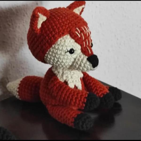 CROCHET PATTERN Lucy the Fox Crochet Amigurumi Stuffed Sitting Forest ...