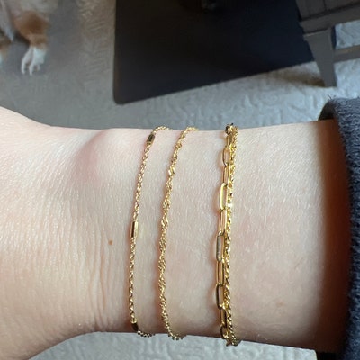 Two Delicate Bracelets Set, Dainty Bracelet Set, Two Minimalist ...
