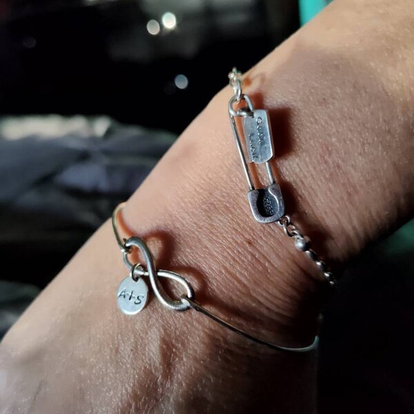 Mini Infinity Best Friend Bracelet 2, 3, 4, 5 or 6 Initial Charm ...