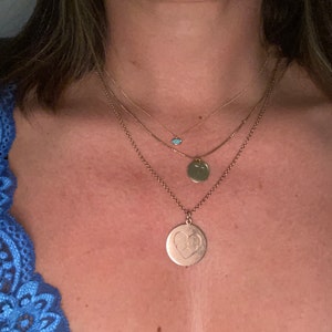 14K Yellow Solid Gold Kissing Face Greek Eye Necklace Pendant. | Etsy