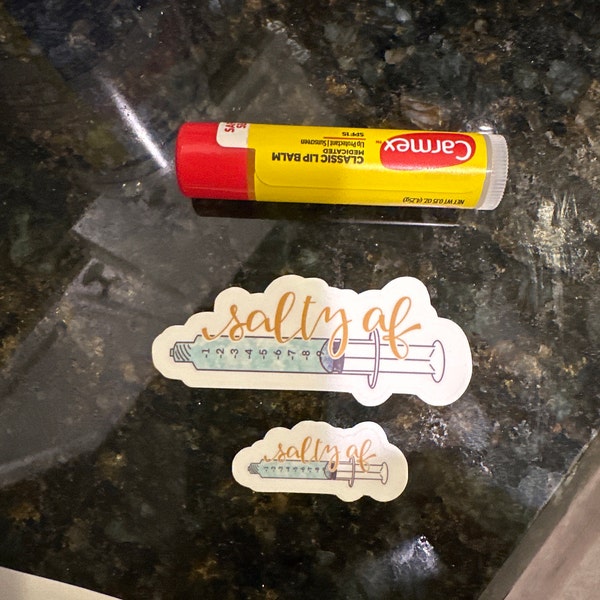 Funny Saline Flush Vinyl Sticker. Stocking Stuffer. Gift for Nurse ...