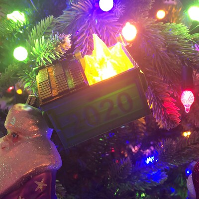 2020 Dumpster Fire Lit Ornament, 3D Printed With LED Light - Etsy