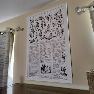 Stick Fighting Poster, 1922 Vintage Martial Arts Art, Sports Print ...