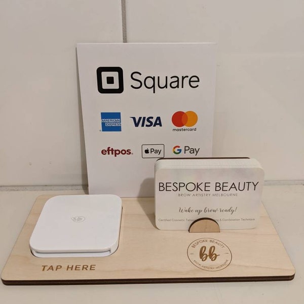 Square Reader Dock - Square Payment Sign - Laser Cut Business Card ...