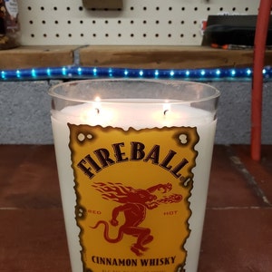 Fireball Whiskey Hand Poured Whiskey Bottle Dual Wicked - Etsy