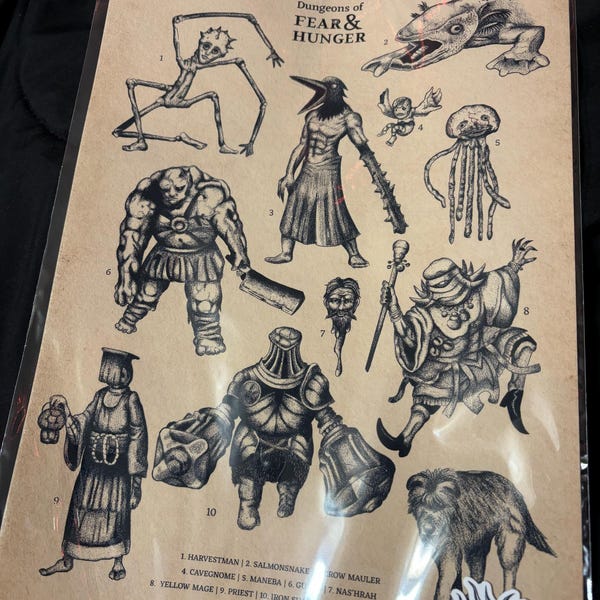 Fear and Hunger Moonless A4 A3 A5 Art Print - Etsy