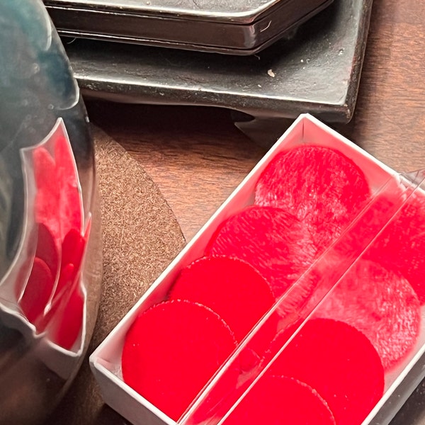 Velvet Buttons, Red Velvet Fabric Buttons, Shank, Pinback, Flatback ...