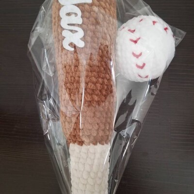 Baseball & Bat Crochet PATTERN ONLY Pdf DOWNLOAD Amigurumi Crochet ...