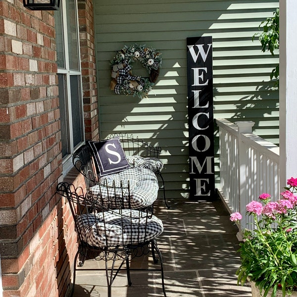 6 Foot Tall WELCOME SIGN, Welcome Sign for Front Door, Vertical Wood ...