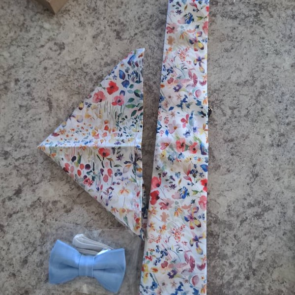 Floral Ties for Wedding Wildflower Necktie Spring & Summer Wedding Neck ...