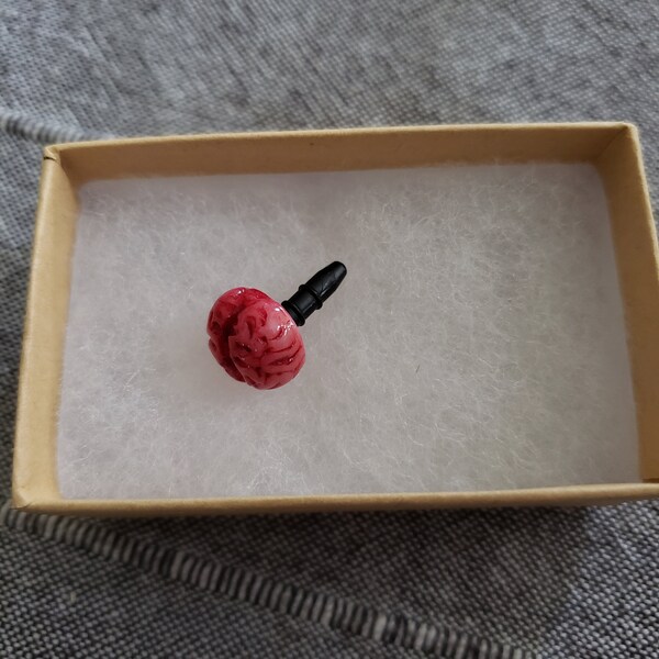 Brain Phone Plug, Zombie Mobile Cell Phone Accessories Dust Jack, Izombie Geekery Halloween ...