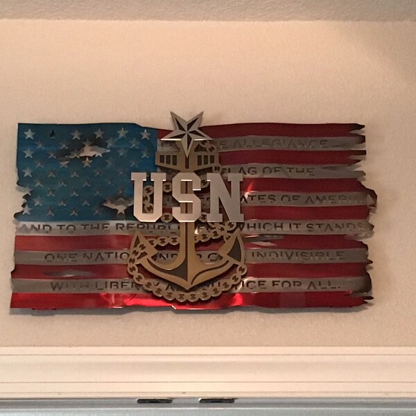 Officially Licensed US NAVY Senior Chief Pledge Flag - Etsy