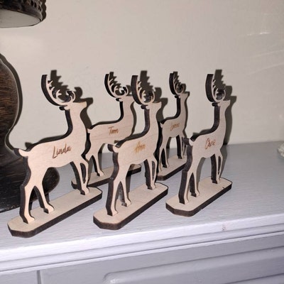 Dinner Place Names Personalized Christmas Reindeer: Freestanding ...