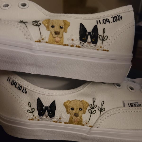 Blue Floral Embroidered Converse Pattern PDF | DIY Download Shoe ...