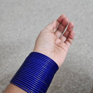 Royal Blue Shiny Bangles Indian Jewellery - Etsy