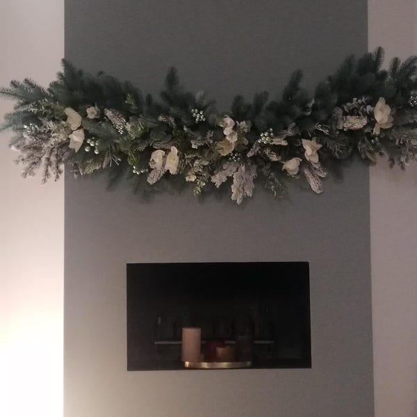 Elegant Greenery Garland With Hydrangea and Lilac Long Artificial ...