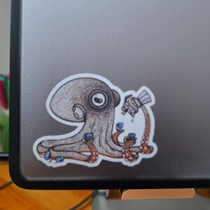 Octonation Octopus Sticker Pack 5 Stickers Same Design - Etsy