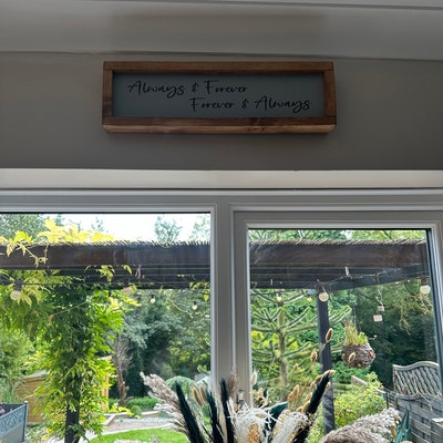 Love You,bye Farmhouse Style Modern Sign Rustic Present gift UK Quote ...