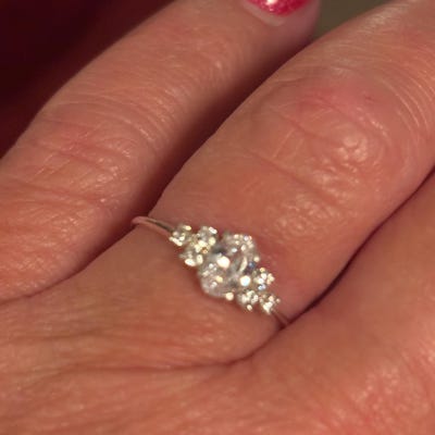 Dainty & Simple 925 Sterling Silver Promise Ring for Her, Unique Art ...