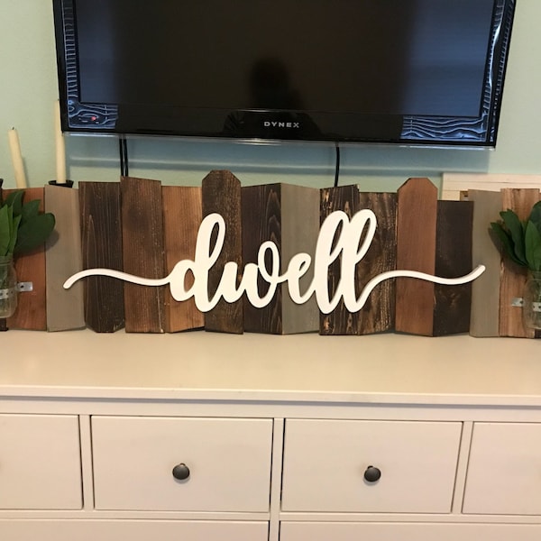 Dwell Word Cutout | Wooden Letters | Dwell Sign | - Etsy