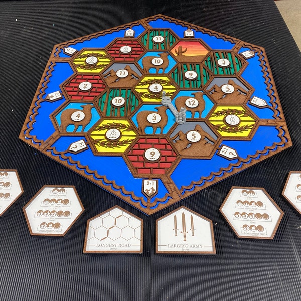 Catan-inspired Boardgame - Laser Template & Glowforge Files - Etsy