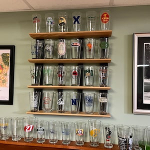 Pint Beer Glass24 Display Natural/black Oak - Etsy