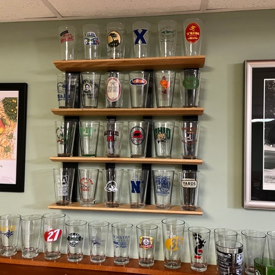 Pint Beer Glass24 Display Natural/black Oak - Etsy