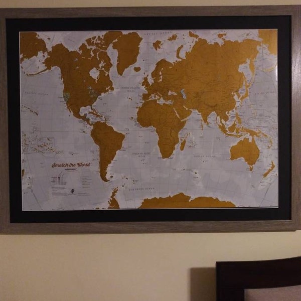 Scratch off Map Poster - Most Detailed World Map, Gift for Him, Gift ...