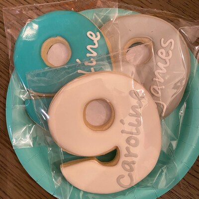 Personalized Number Sugar Cookies Birthday Cookies - Etsy