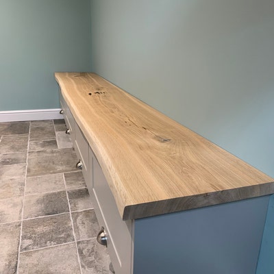 Live Edge Oak Board Waney Edge Oak Slab for Rustic Home Decor - Etsy