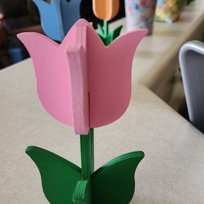 The Original 3D Wooden Spring Tulip - Etsy