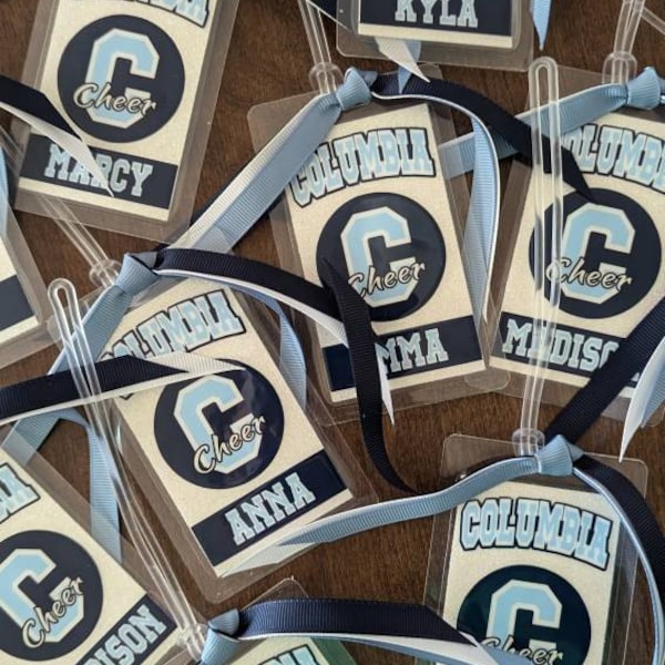Big 3.5x5.5 Personalized Summit Cheer and Dance Bag Tags, Personalized ...