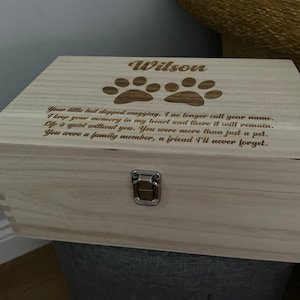 Large Dog Memory Pet Memorial Keepsake Box - Etsy UK
