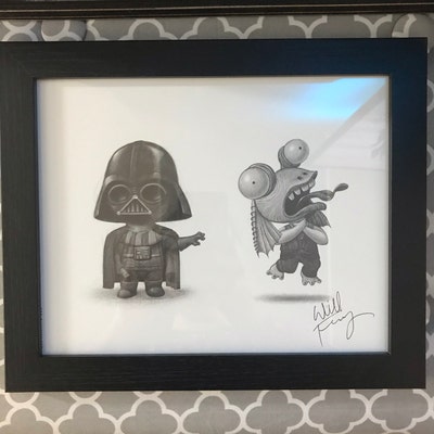 11x14 Baby Alien, Xenomorph, With Braces and a Toy Space Ship, Signed ...