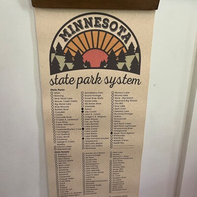MN State Park Adventure Checklist WITH Pen // Minnesota State Park ...