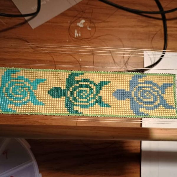 Native Inspired Bead Loom Pattern - Bear Paw Loom Bracelet Pattern - Etsy