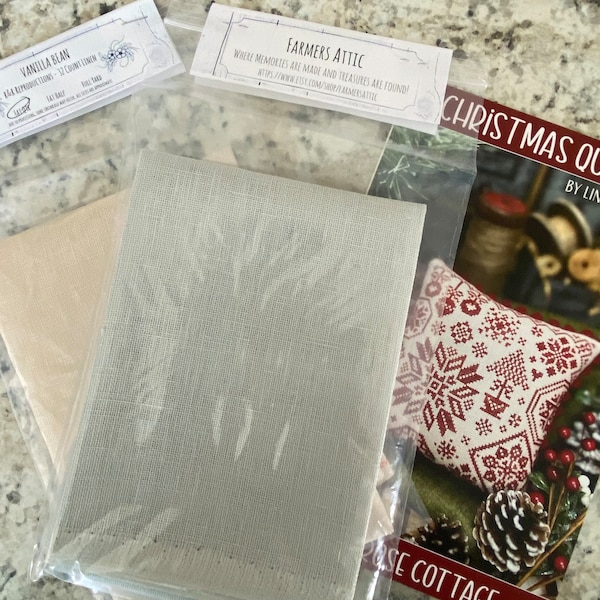 Counted Cross Stitch Pattern, Christmas Quaker, Monochromatic ...