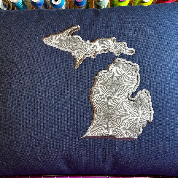 SALE** 9 Sizes Michigan State Appliqué Embroidery Machine Embroidery ...