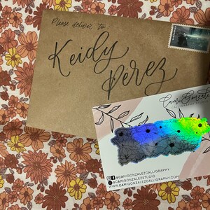 Puerto Rico Map Sticker Hand Lettered Map Art Sticker Modern - Etsy