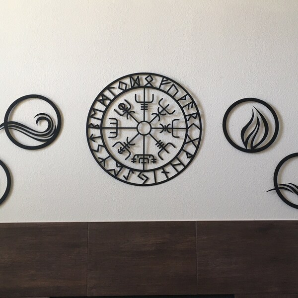 Four Elements Wall Decor, Metal Wall Art, Metal Wall Decor, Metal Wall ...