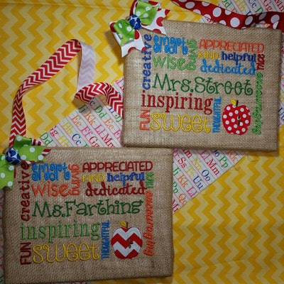 Teacher Subway Art Embroidery Design INSTANT DOWNLOAD - Etsy